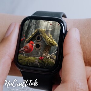Red Bird and Birdhouse Apple Watch Face: Forest Theme (digital Download ...
