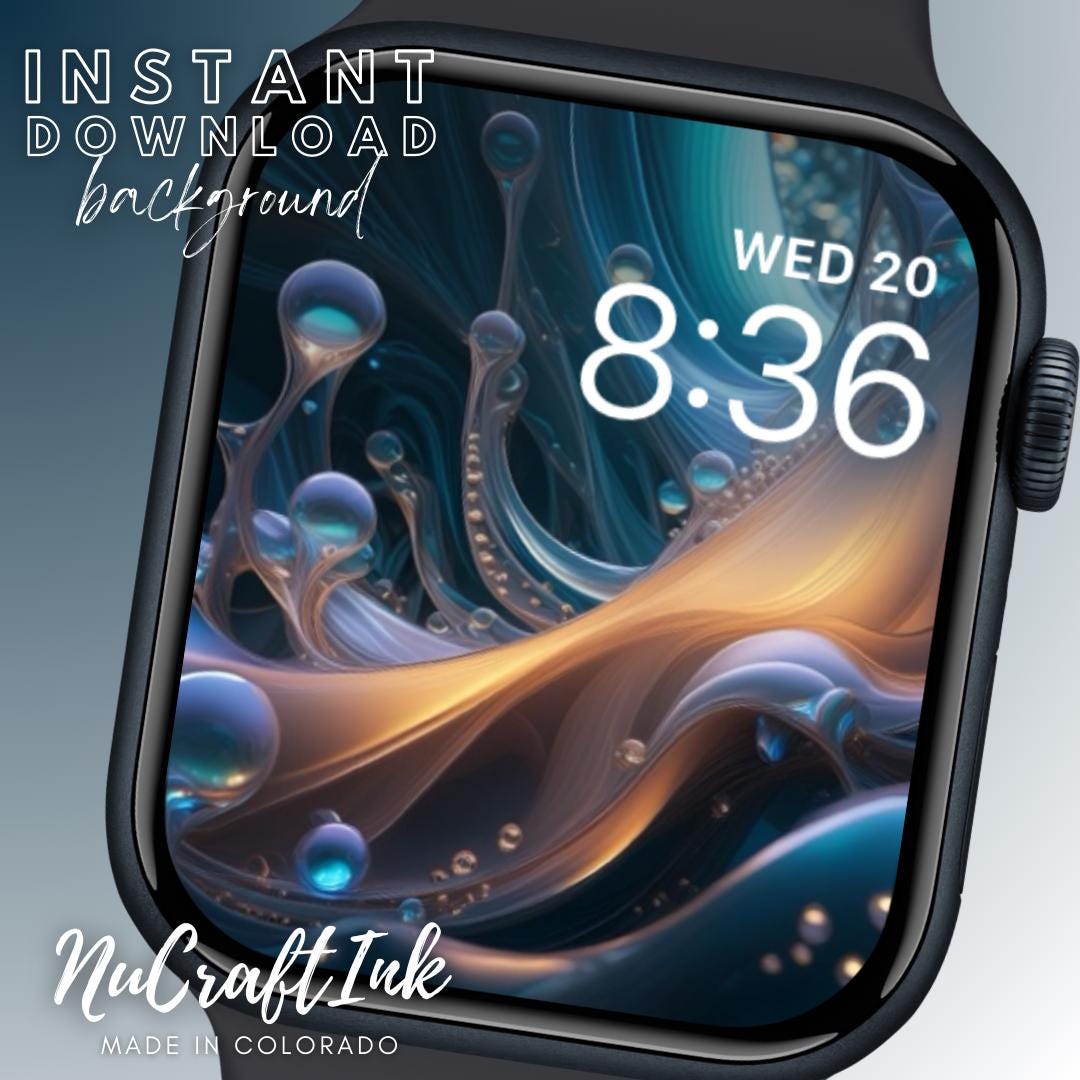 Trippy Drippy Apple Watch Face Background Ethereal Flowing Patterns ...