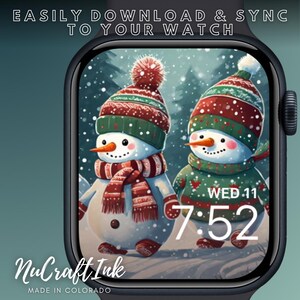Snowman Apple Watch Face, Winter Holiday Wallpaper (digital Download ...