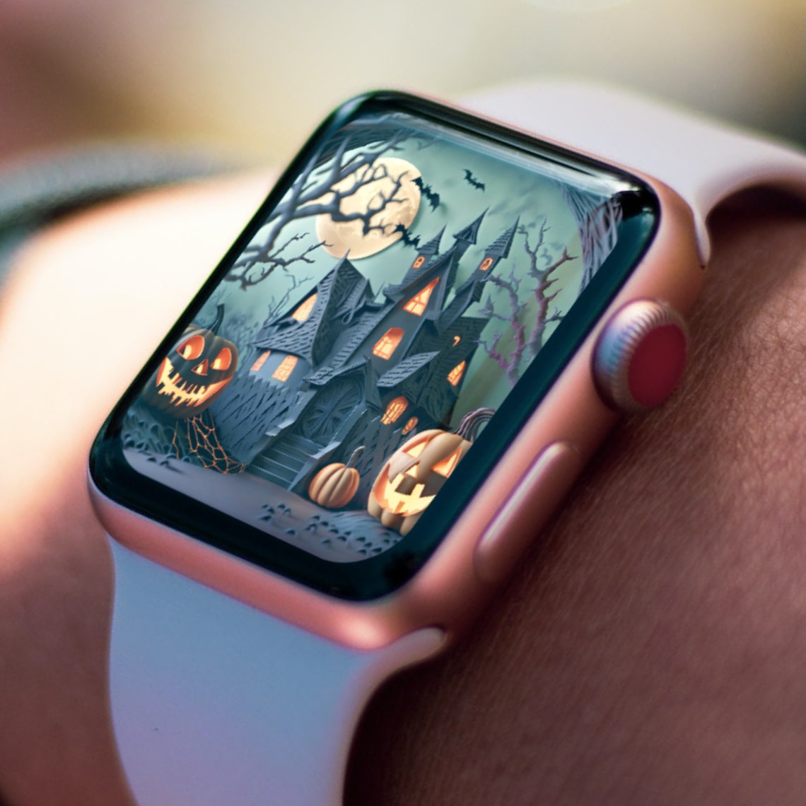 Halloween Apple Watch Face Wallpaper Fall Theme Smartwatch - Etsy