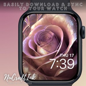 Lavender Rose Apple Watch Face: Elegant Floral Wallpaper (digital ...