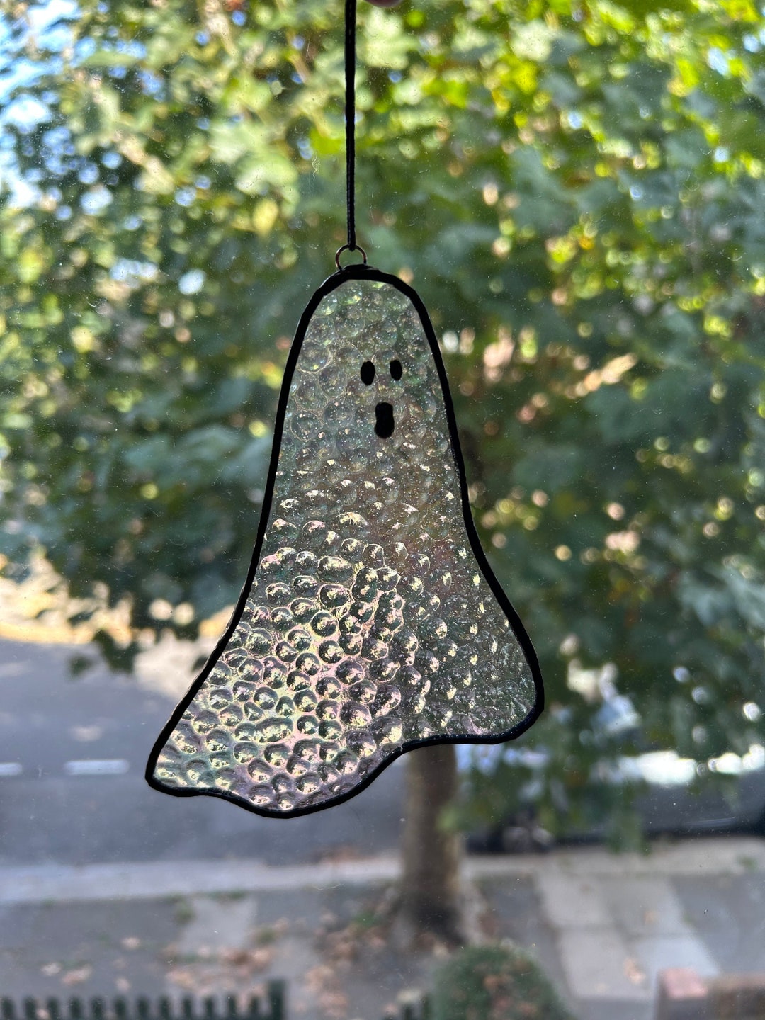 Stained Glass Ghost Suncatcher Decoration Bubble - Etsy
