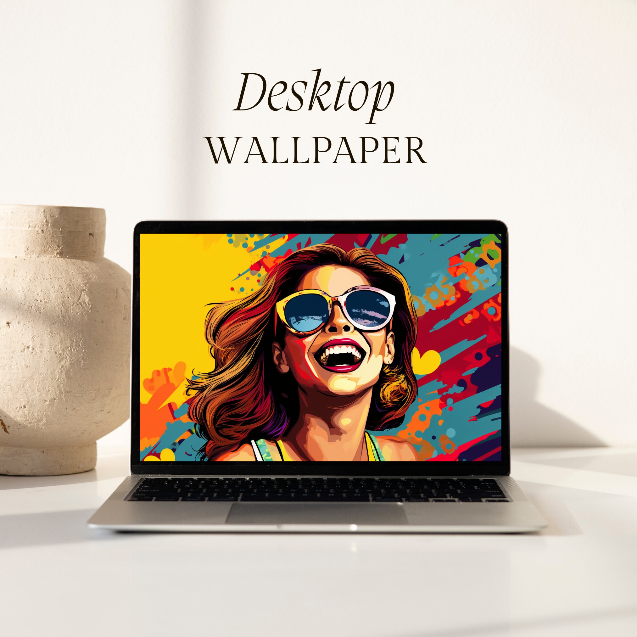 8 Wallpapers Pop Art Preppy Graphs Digital Wallpaper Colorful Wallpaper ...