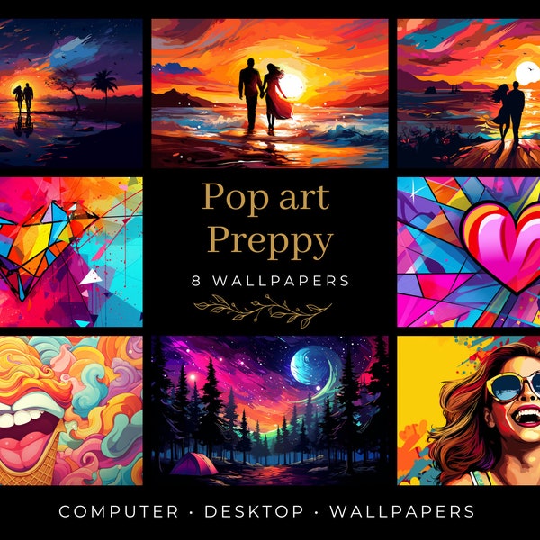 Preppy Computer Wallpaper - Etsy