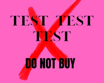 Test Do Not Buy - Etsy