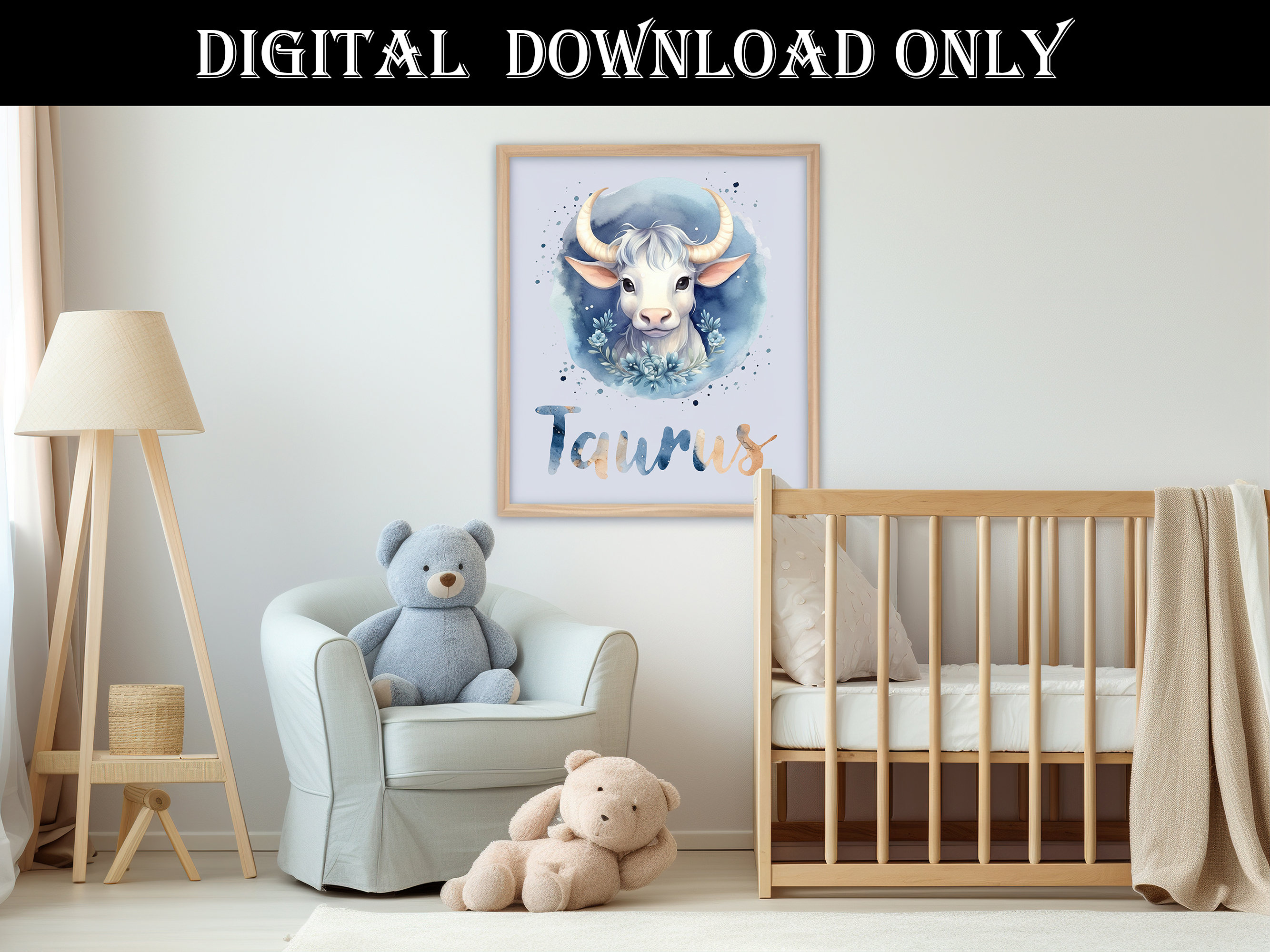 Zodiac Baby Clipart, Zodiac Signs Watercolor, Zodiac Horoscope Nursery ...
