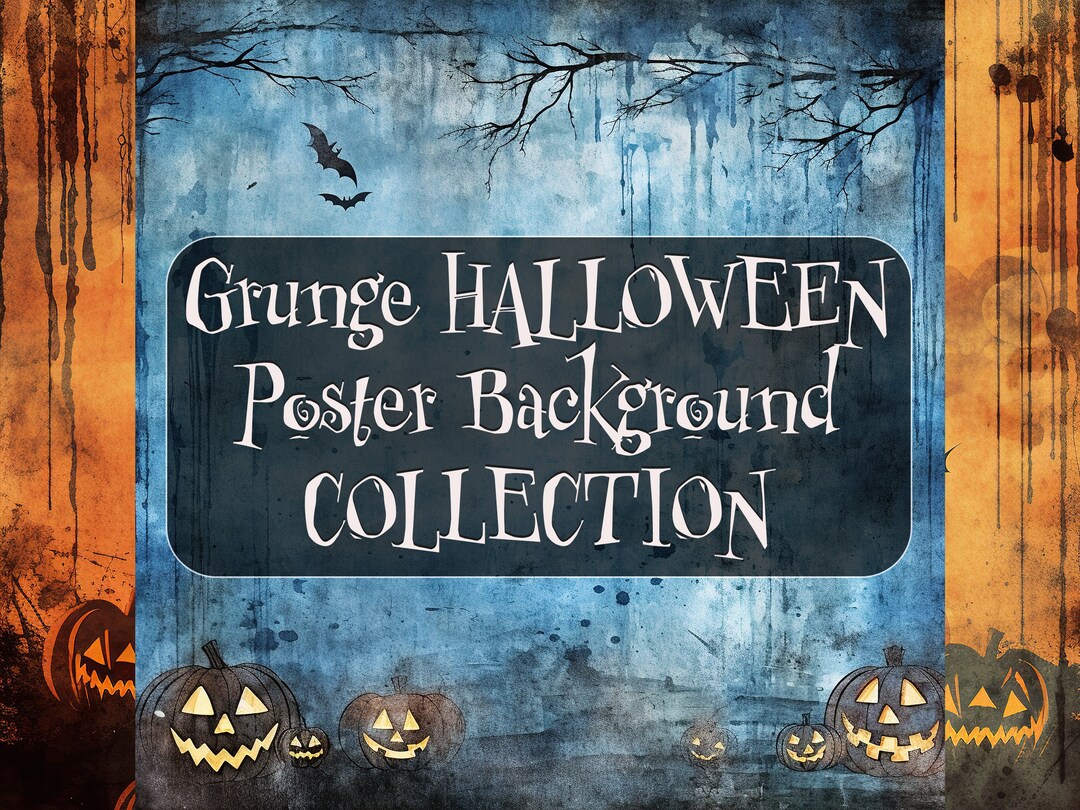 Grunge Halloween Posters, Spooky Halloween, Digital Papers, Grunge ...