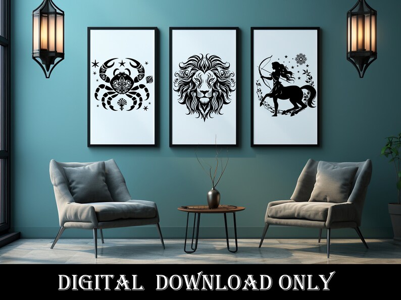Zodiac Silhouette Signs PNG Collection, Astrology Signs Png, Zodiac ...