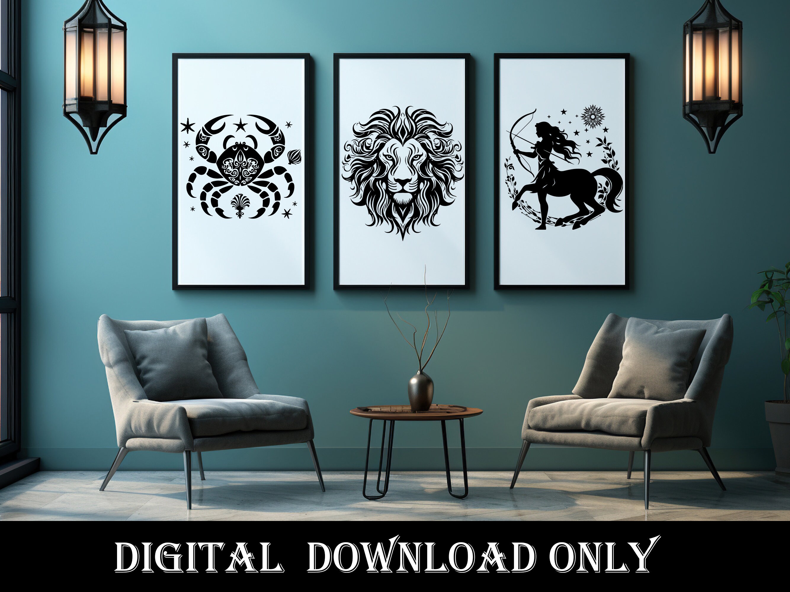Zodiac Silhouette Signs PNG Collection, Astrology Signs Png, Zodiac ...