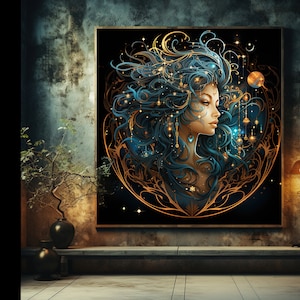 Fantasy Zodiac Signs Clipart: Celestial Horoscope Graphics (digital ...