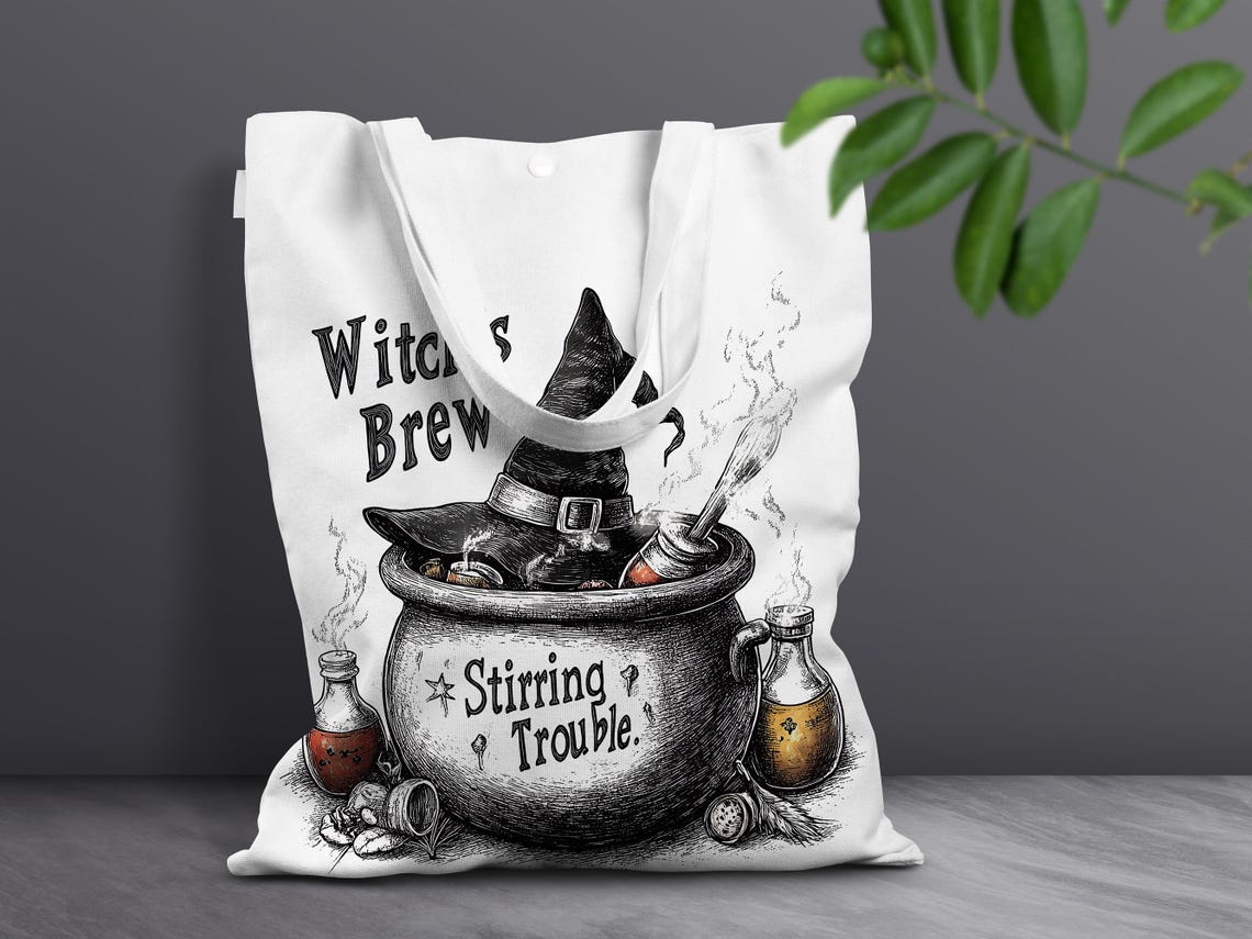 Witchy Cauldron Clipart: Halloween Brewing Pot Illustrations (digital ...