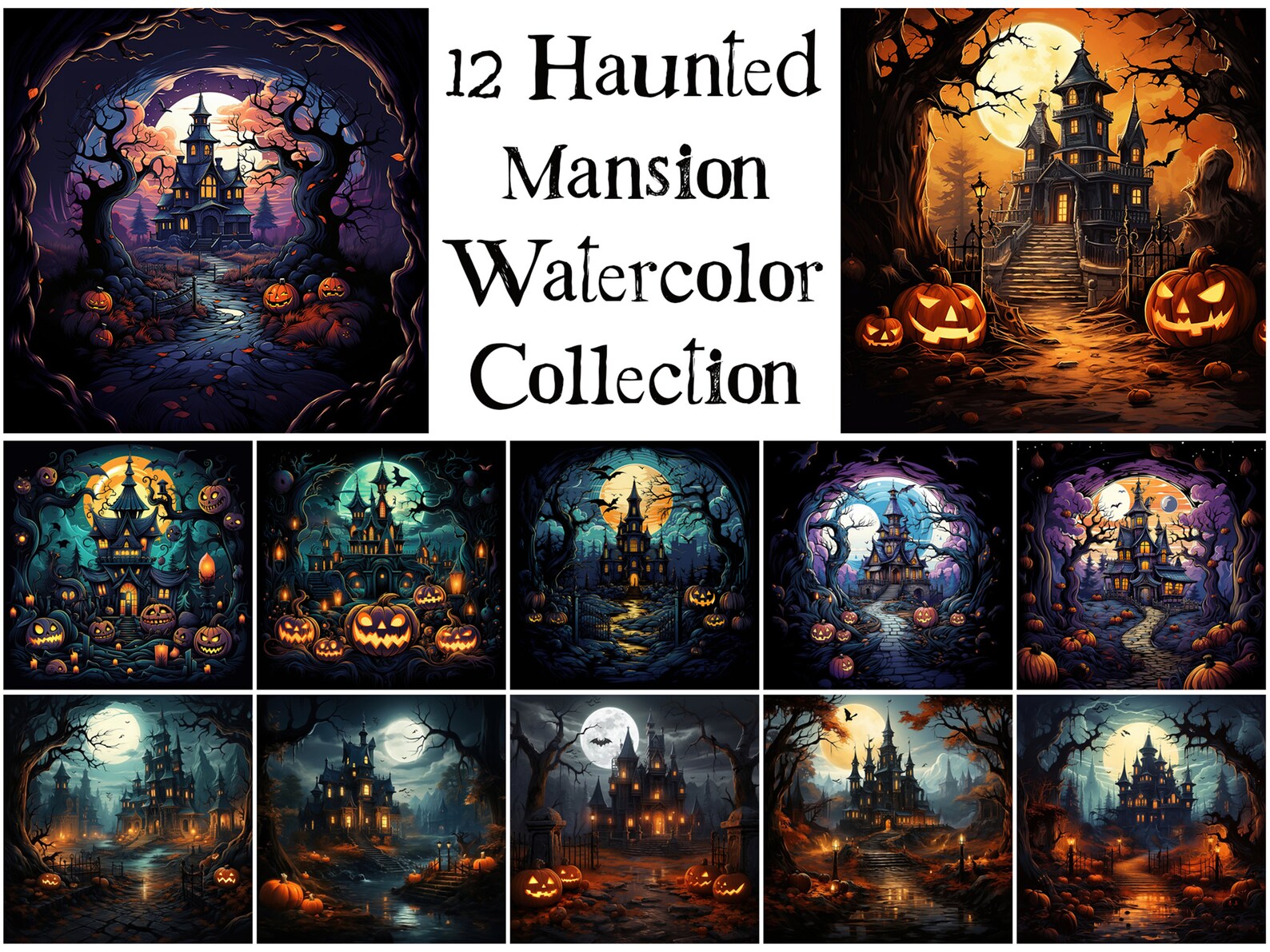 Haunted Mansion Clipart, Fantasy Clipart House, Gothic Haunted House ...