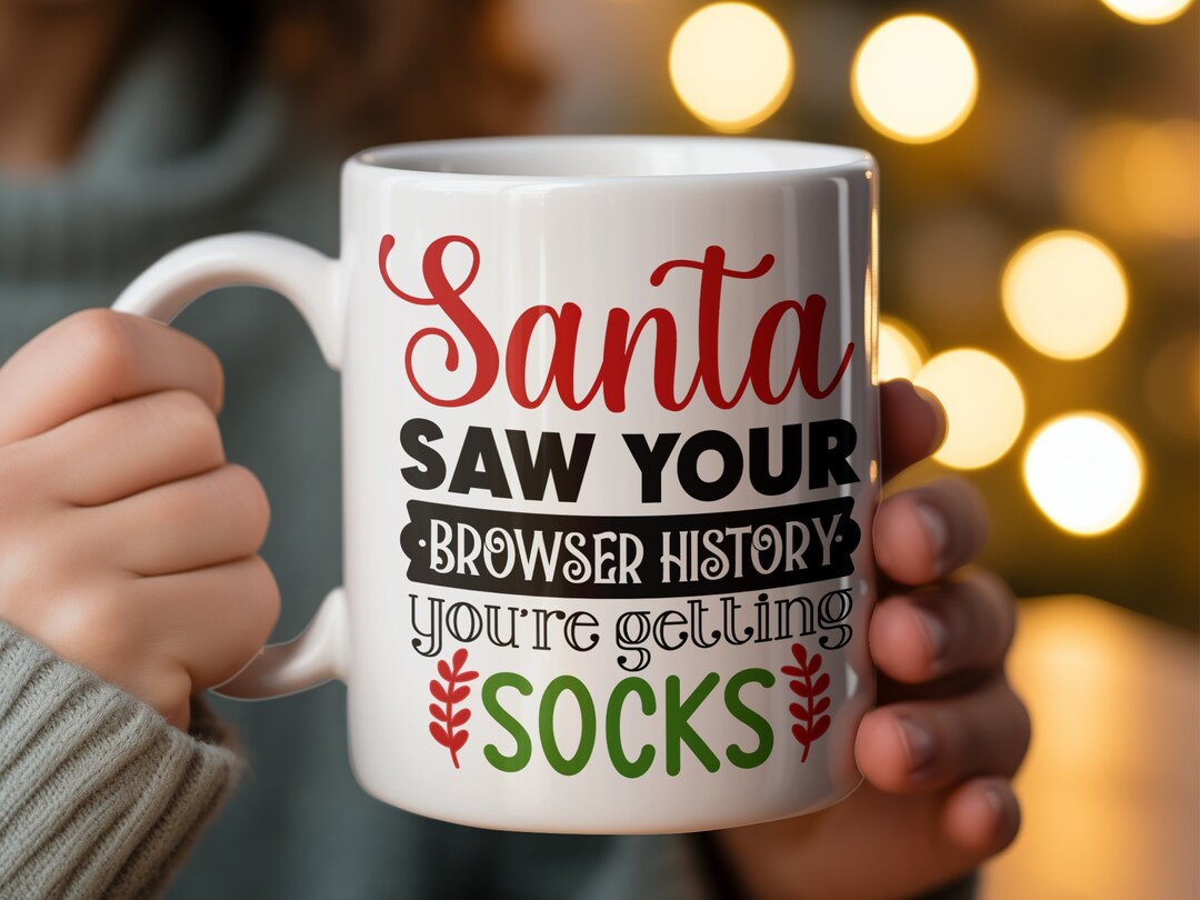 Santa Saw Your Browser History Christmas Mug Funny Mug - Etsy UK