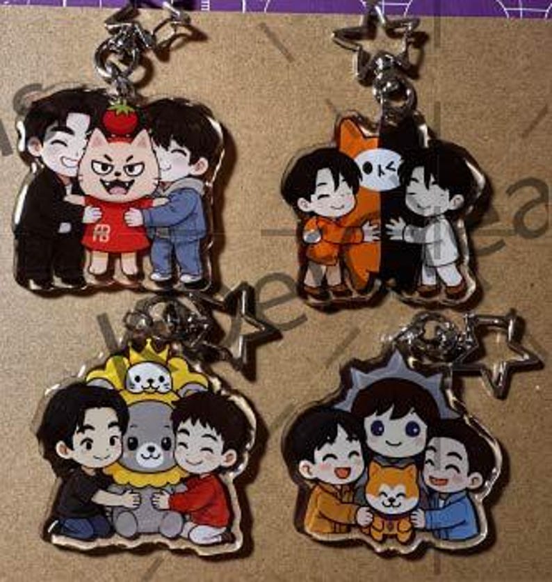GMMTV Chibis With Mascots Keychains - Etsy