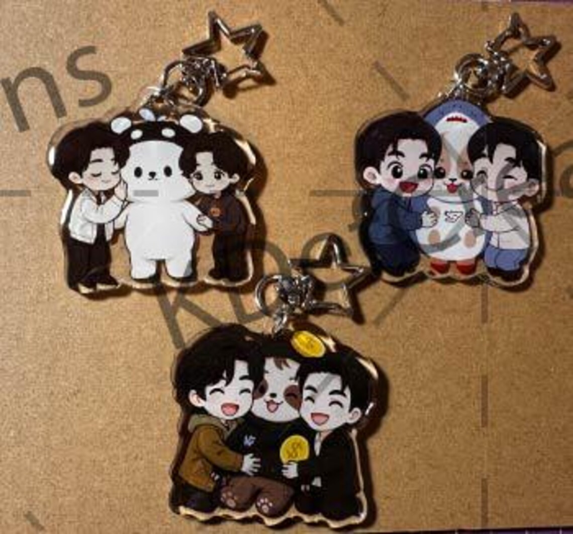 GMMTV Chibis With Mascots Keychains - Etsy