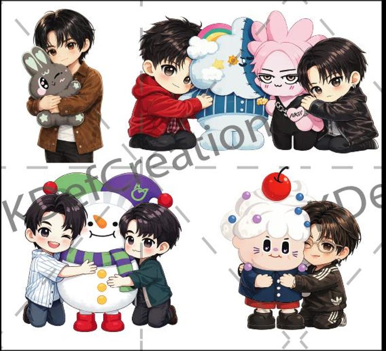 GMMTV Chibis With Mascots Stickers - Etsy