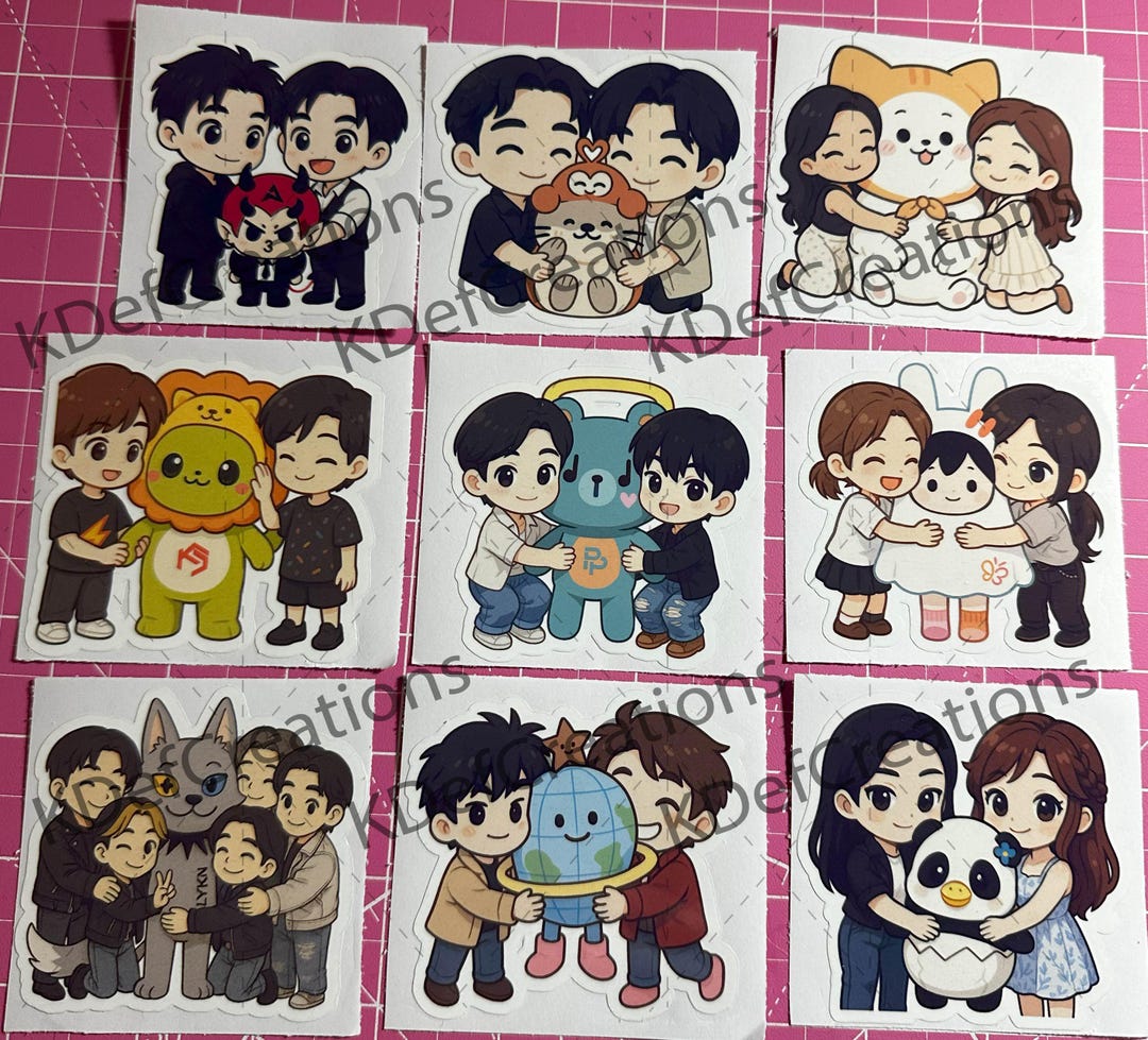 GMMTV Chibis With Mascots Stickers - Etsy