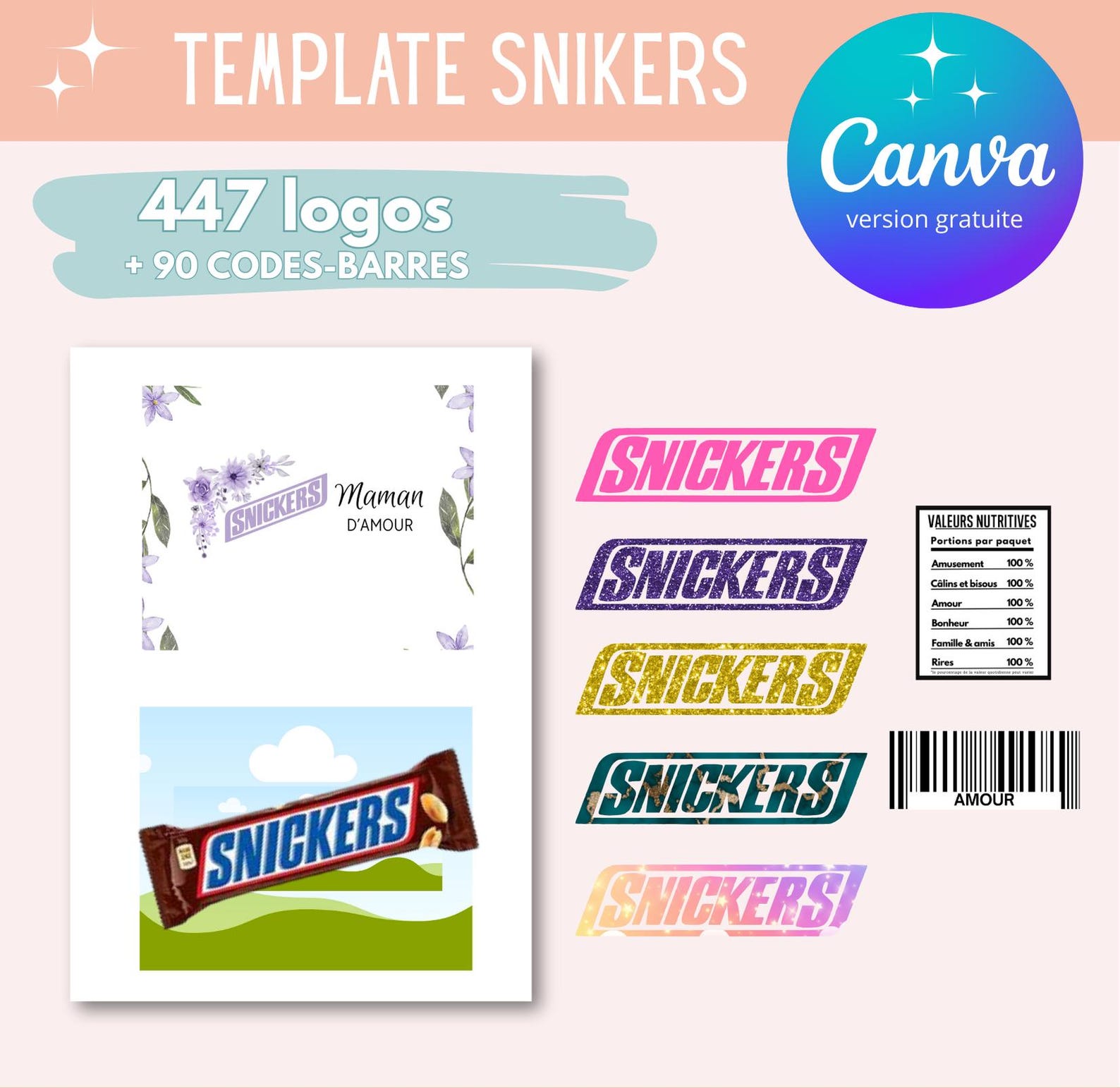Snickers Packaging Template - Snickers Custom Template - Custom ...