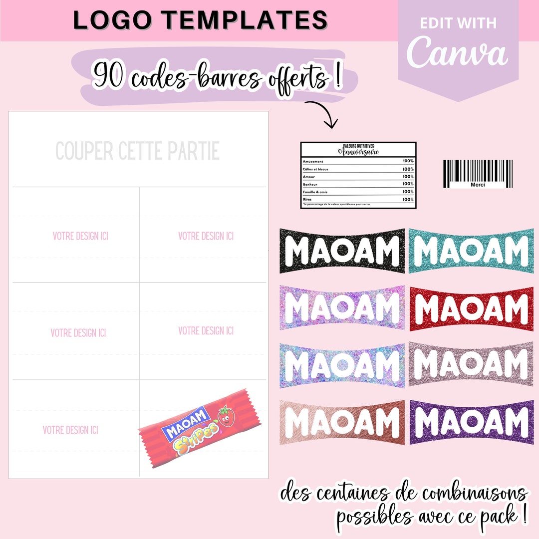 Complete Model to Create Maoam Packaging, Template template on Canva ...