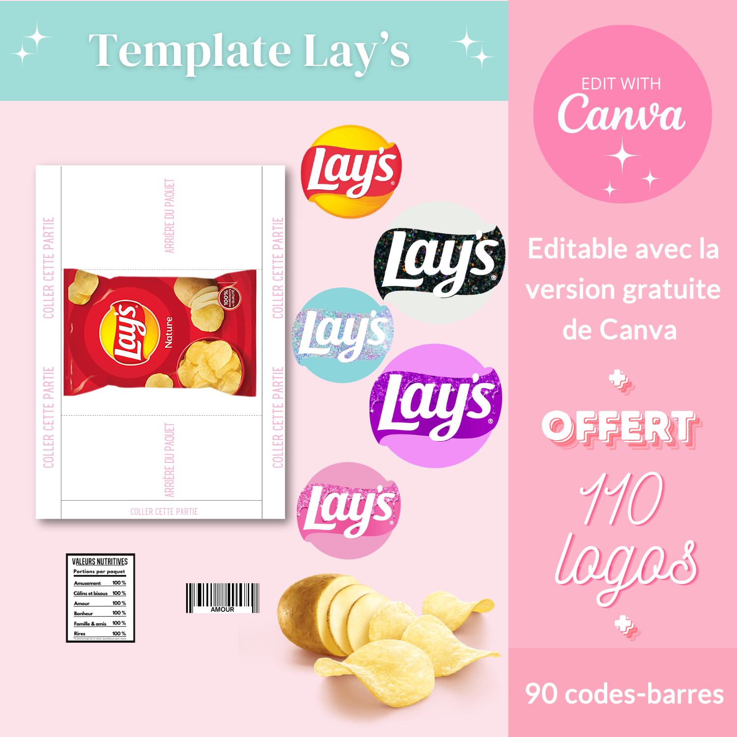 Legt Chips Logo Potato Chips Package Design Logo Design Stock Vector