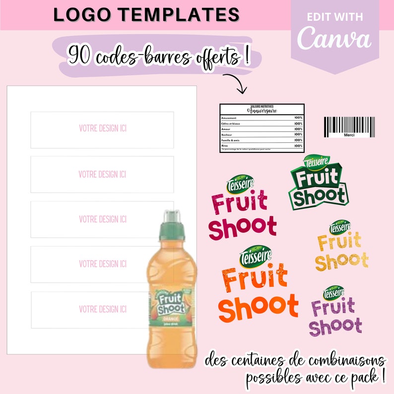 Complete Model to Create Fruit Shoot Labels, Template template on Canva ...