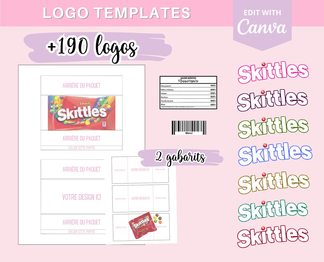 Complete Models to Create Skittles Packaging, Template template on ...