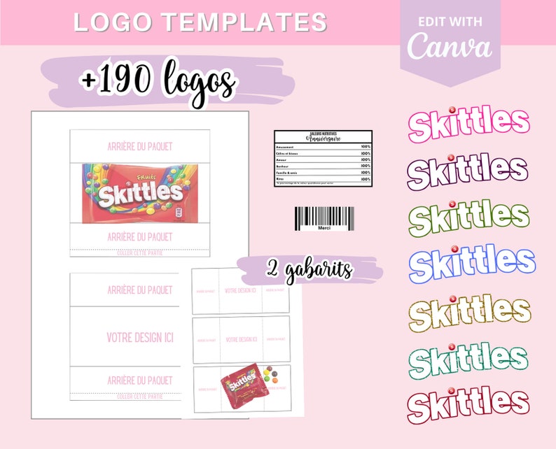 Complete Models to Create Skittles Packaging, Template template on ...