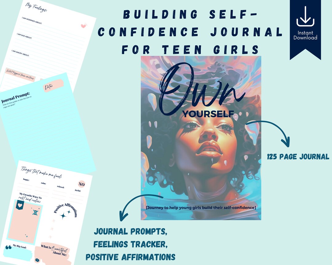 Teen Girl Self-confidence Journal Empowerment Diary for Girls Self ...