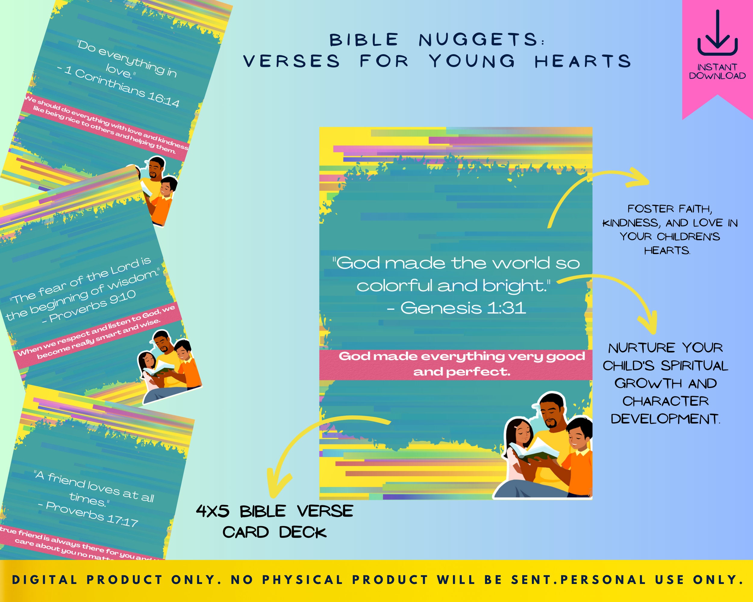 Bible Verse Cards for Kids - Etsy