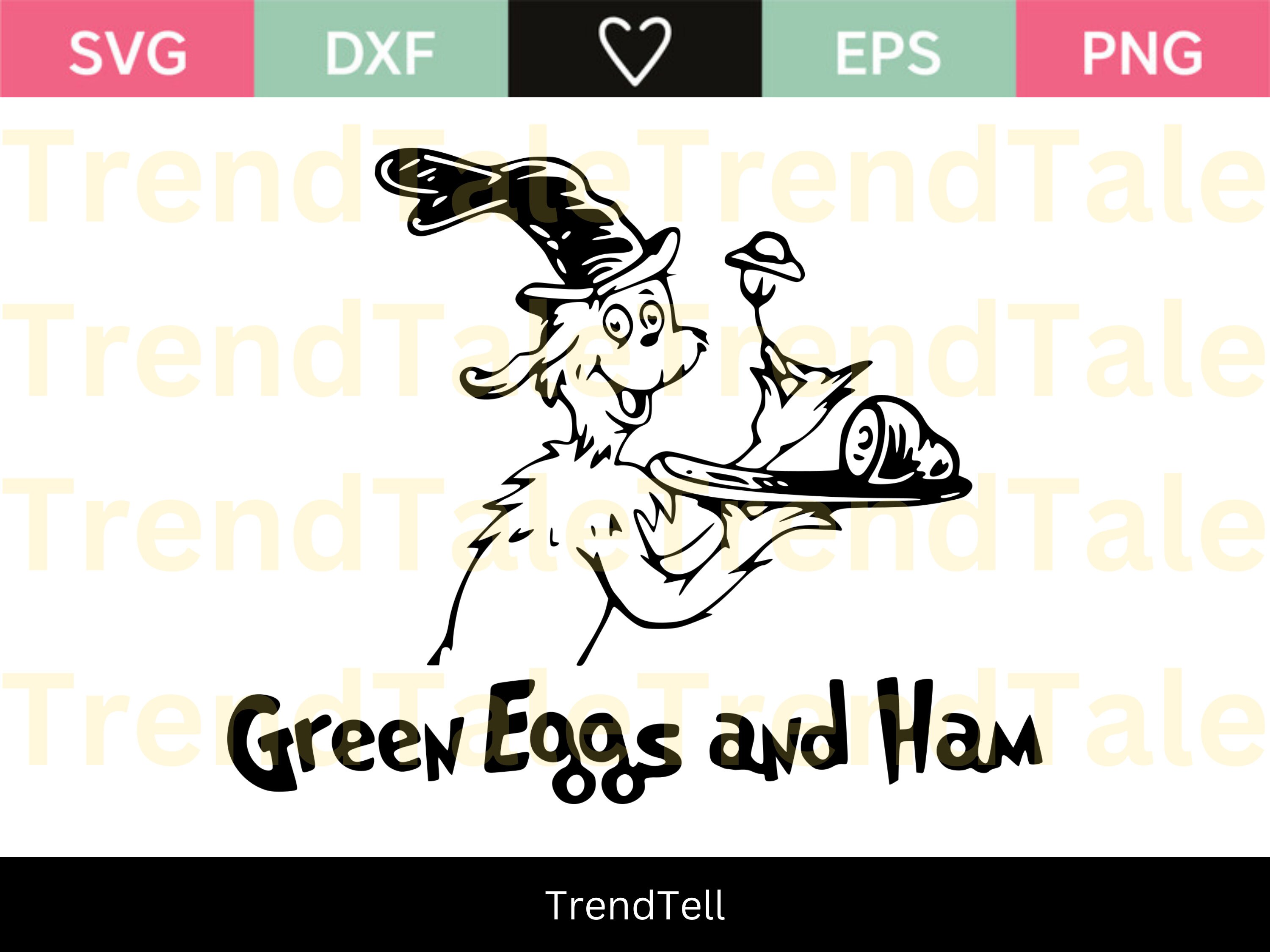 Cat in the Hat Svg, Eggs and Ham Svg, Cute Cat in the Hat Svg, Teacher ...