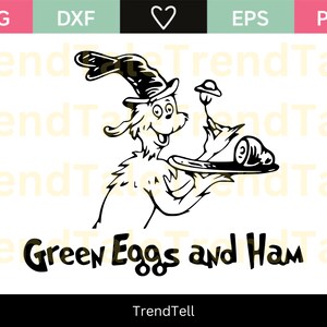 Cat in the Hat Svg, Eggs and Ham Svg, Cute Cat in the Hat Svg, Teacher ...