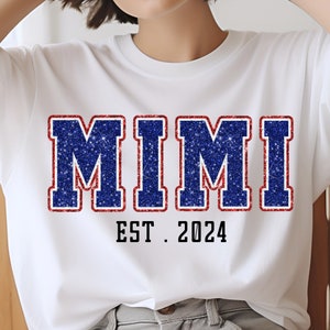 Mimi Est 2024 SVG PNG, New Mimi Shirt Svg Mimi Gift , Pregnancy ...
