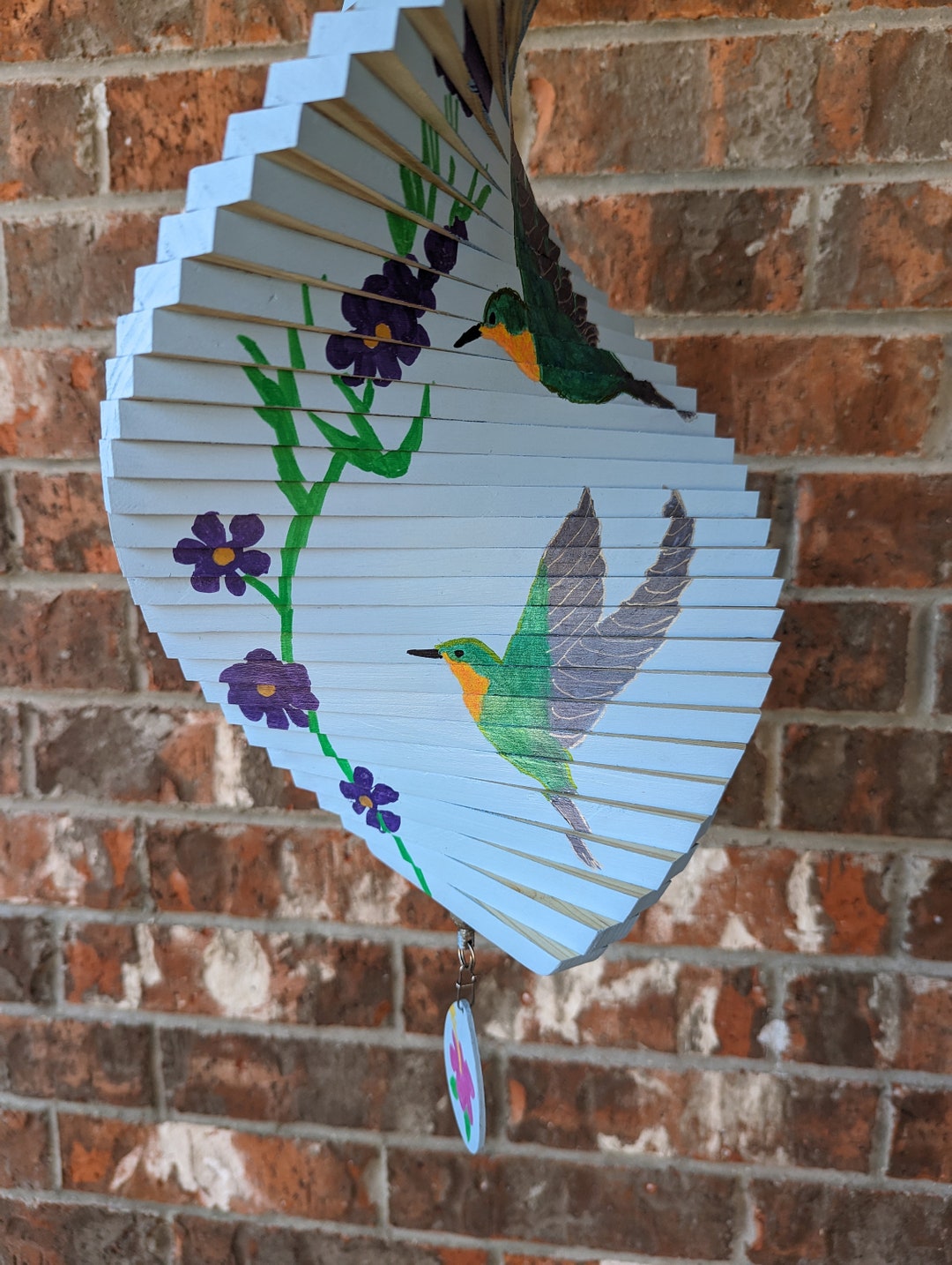 Humming Bird Theme Wooden Spiral Wind Spinner New Custom - Etsy