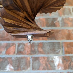 Wood Spiral Wind Spinner Dark Wood Stain, 10.75 High and 6 Wide, Custom ...