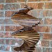 Wood Spiral Wind Spinner Dark Wood Stain, 10.75 High and 6 Wide, Custom ...