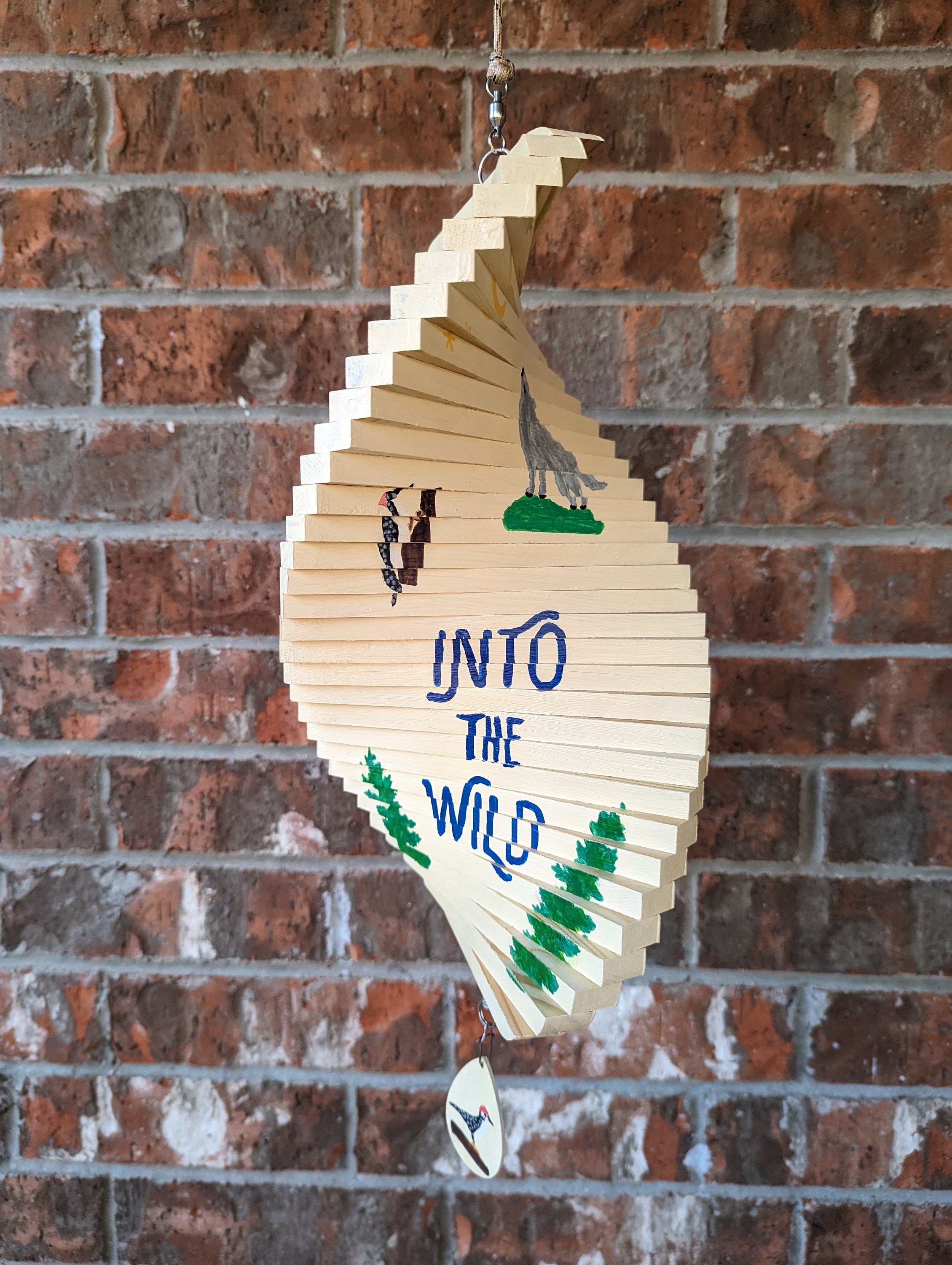 Forest Animal Theme Wooden Spiral Wind Spinner New Custom - Etsy