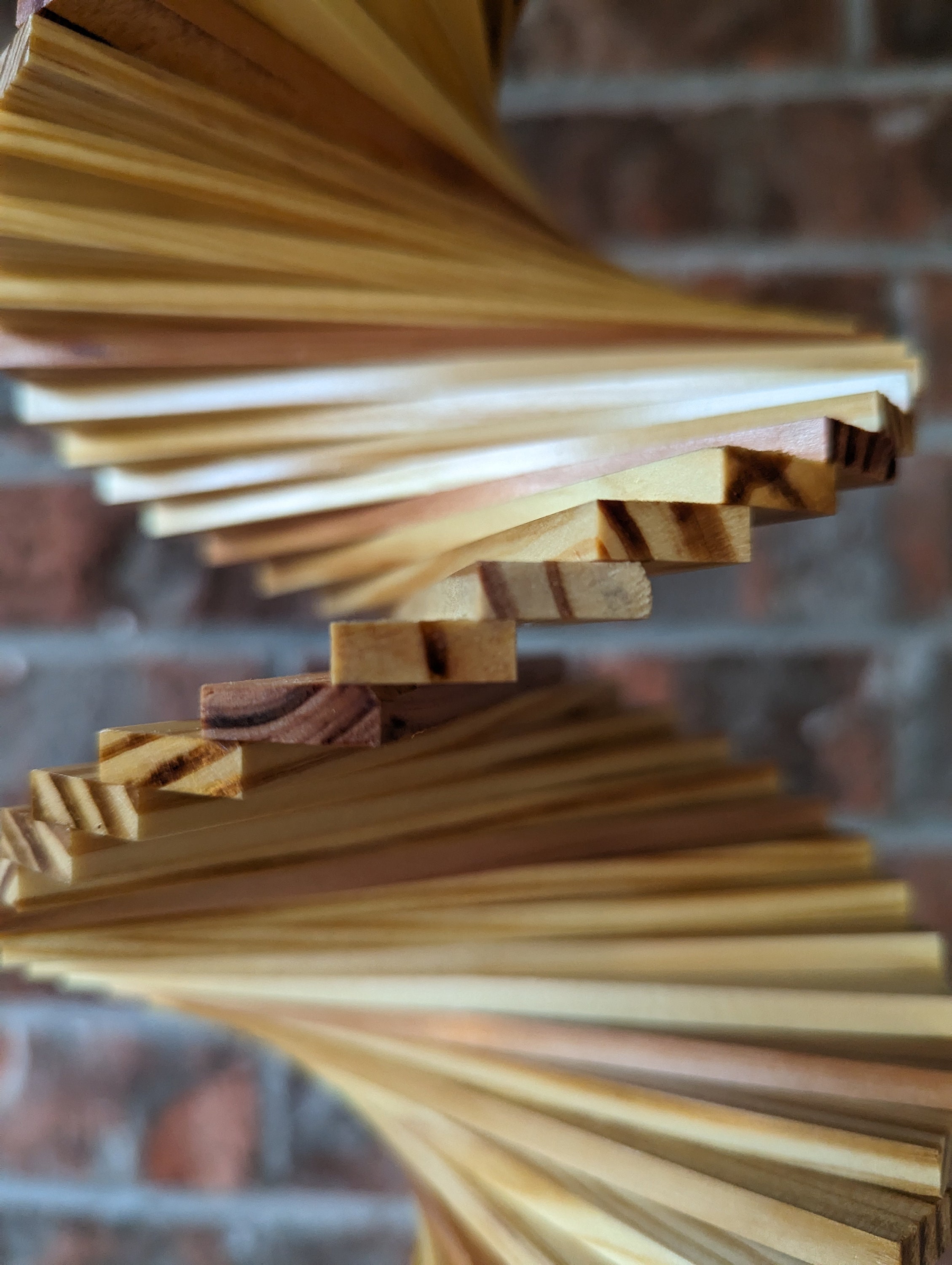 Wooden Spiral Wind Spinner Stained, 8.5 High & 5 Wide, Custom Design ...