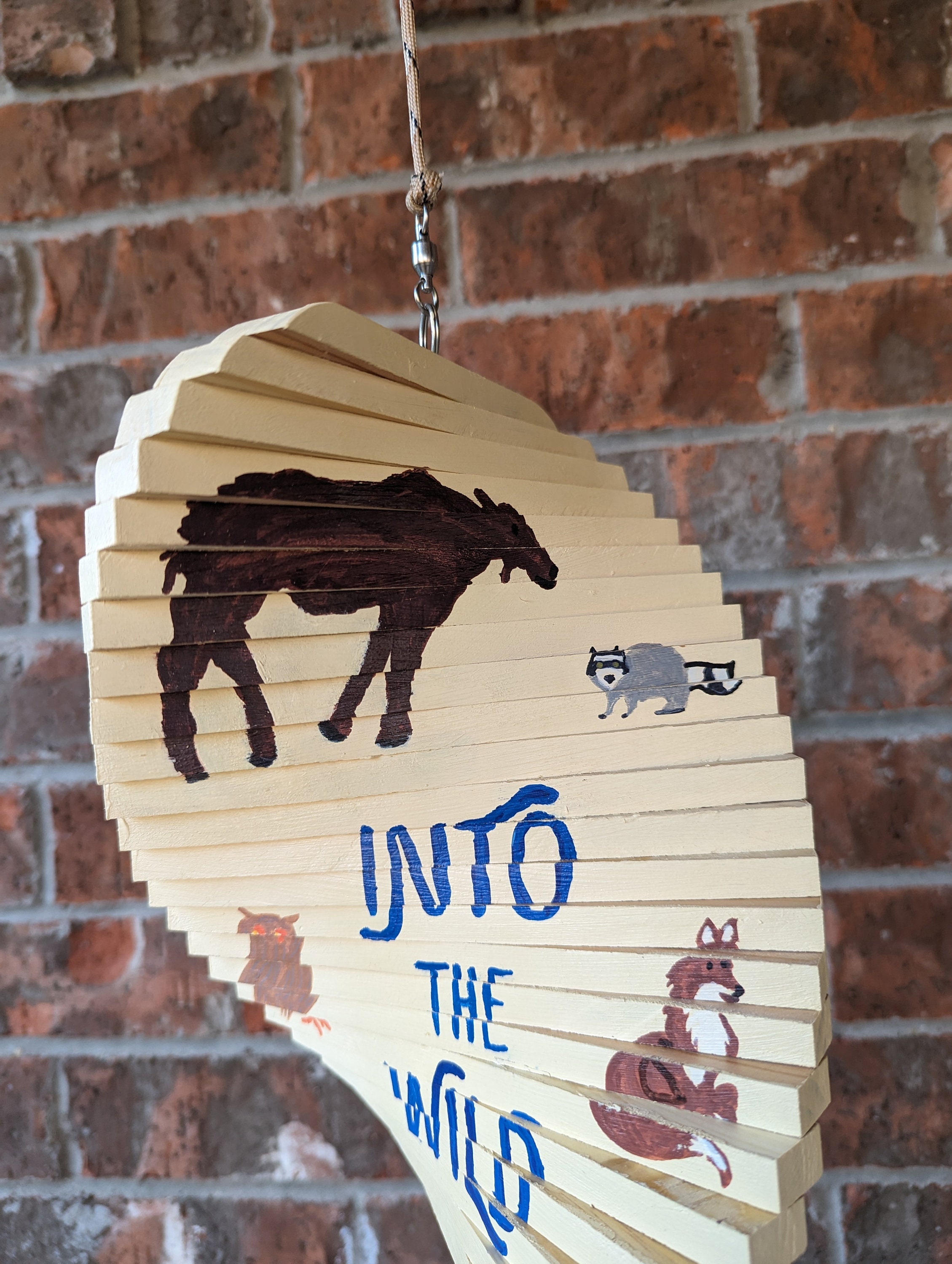 Forest Animal Theme Wooden Spiral Wind Spinner New Custom - Etsy