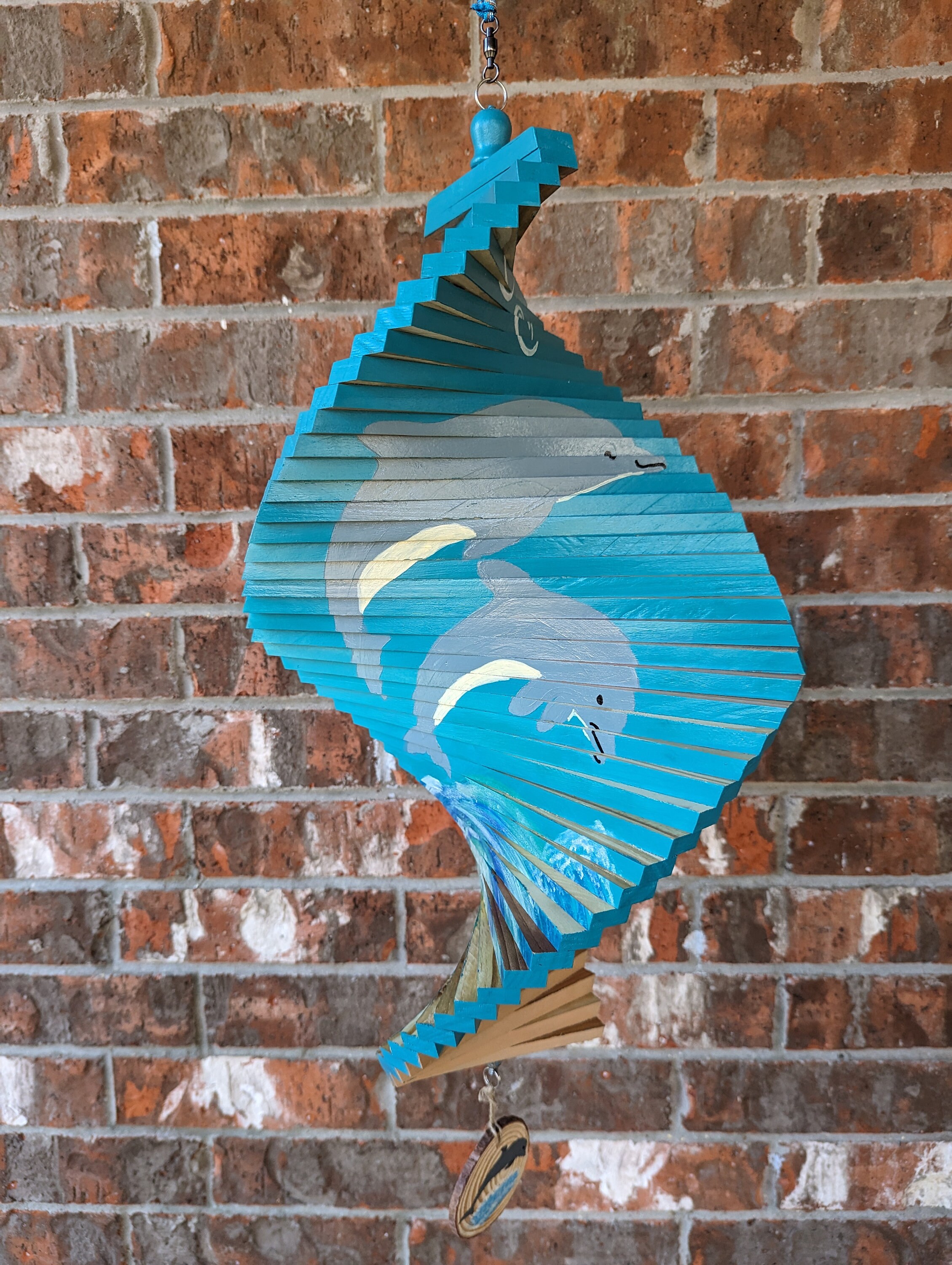 Dolphin Sea Theme Wooden Spiral Wind Spinner New Custom - Etsy