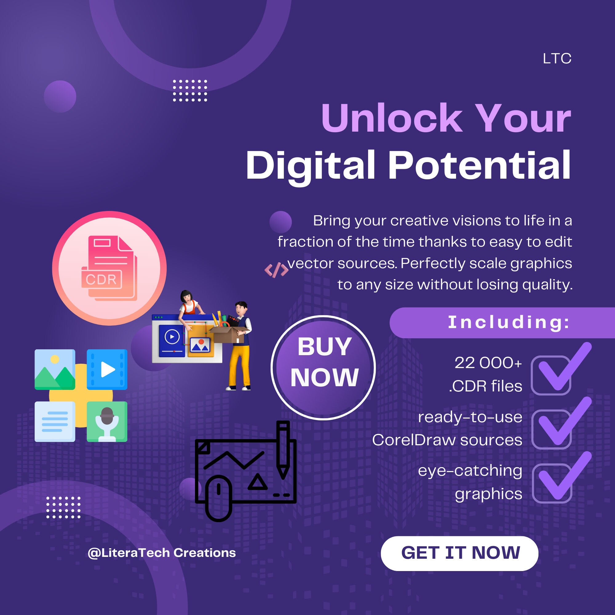 Coreldraw Assets, Digital Library, Graphic Design Bundle, Vector Art ...