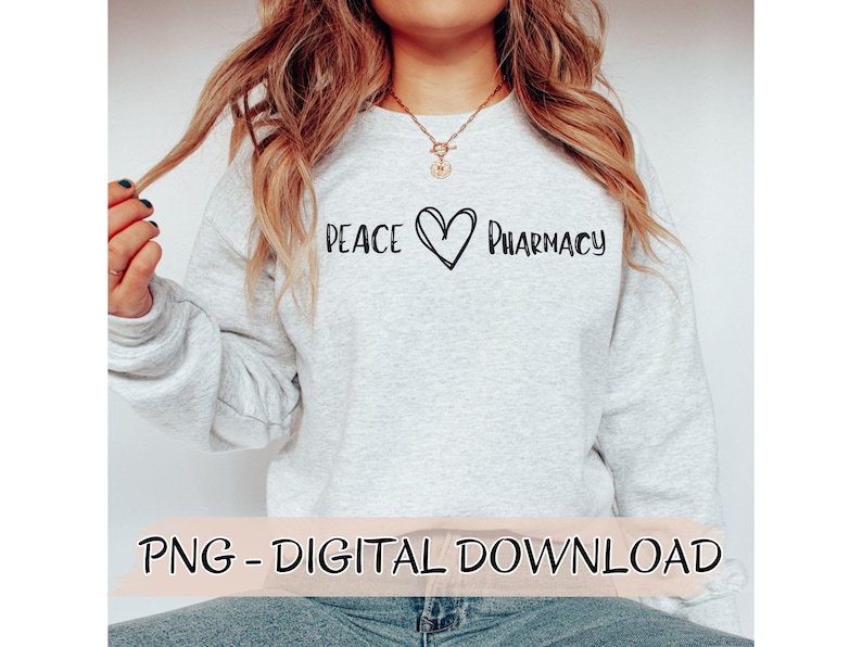 Pharmacy PNG, Peace Love Pharmacy Design (digital Download) - Etsy