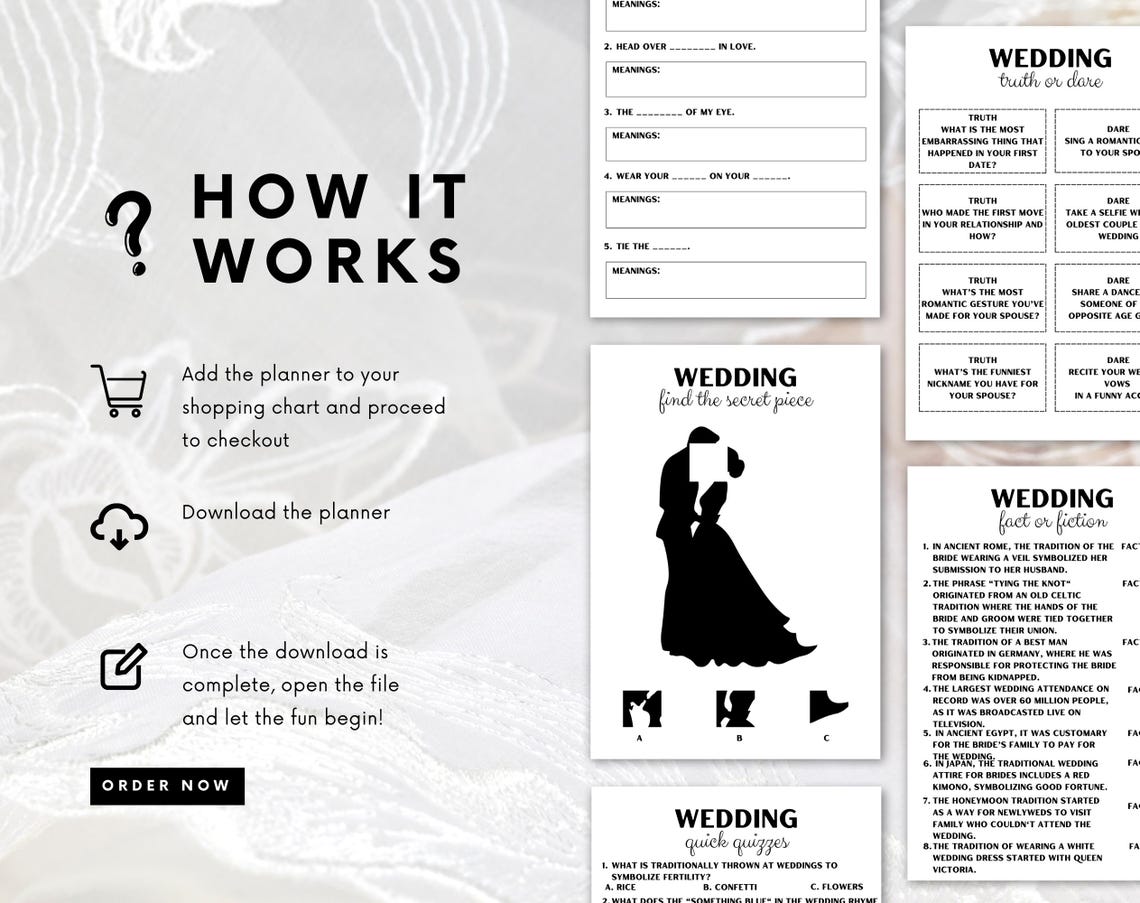 Ultimate Wedding Table Games Bundle - Etsy