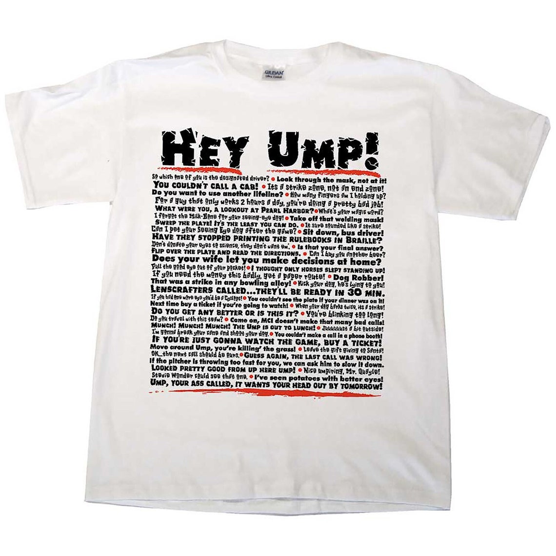 Hey Ump Funny Baseball T-shirt | Humorous Insults Jabs to Say to the ...