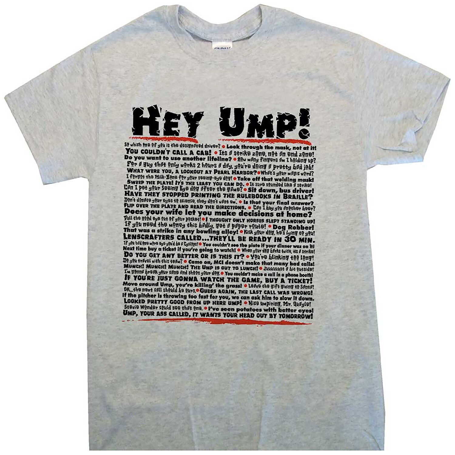 Hey Ump! Funny Baseball T-shirt: Humorous Umpire Insults - Etsy