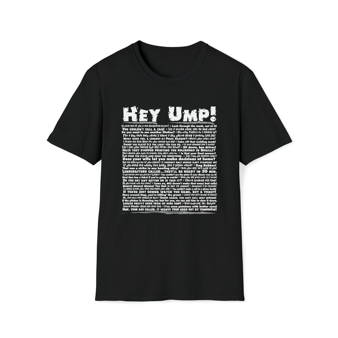 Hey Ump! Funny Baseball T-shirt: Humorous Umpire Insults - Etsy