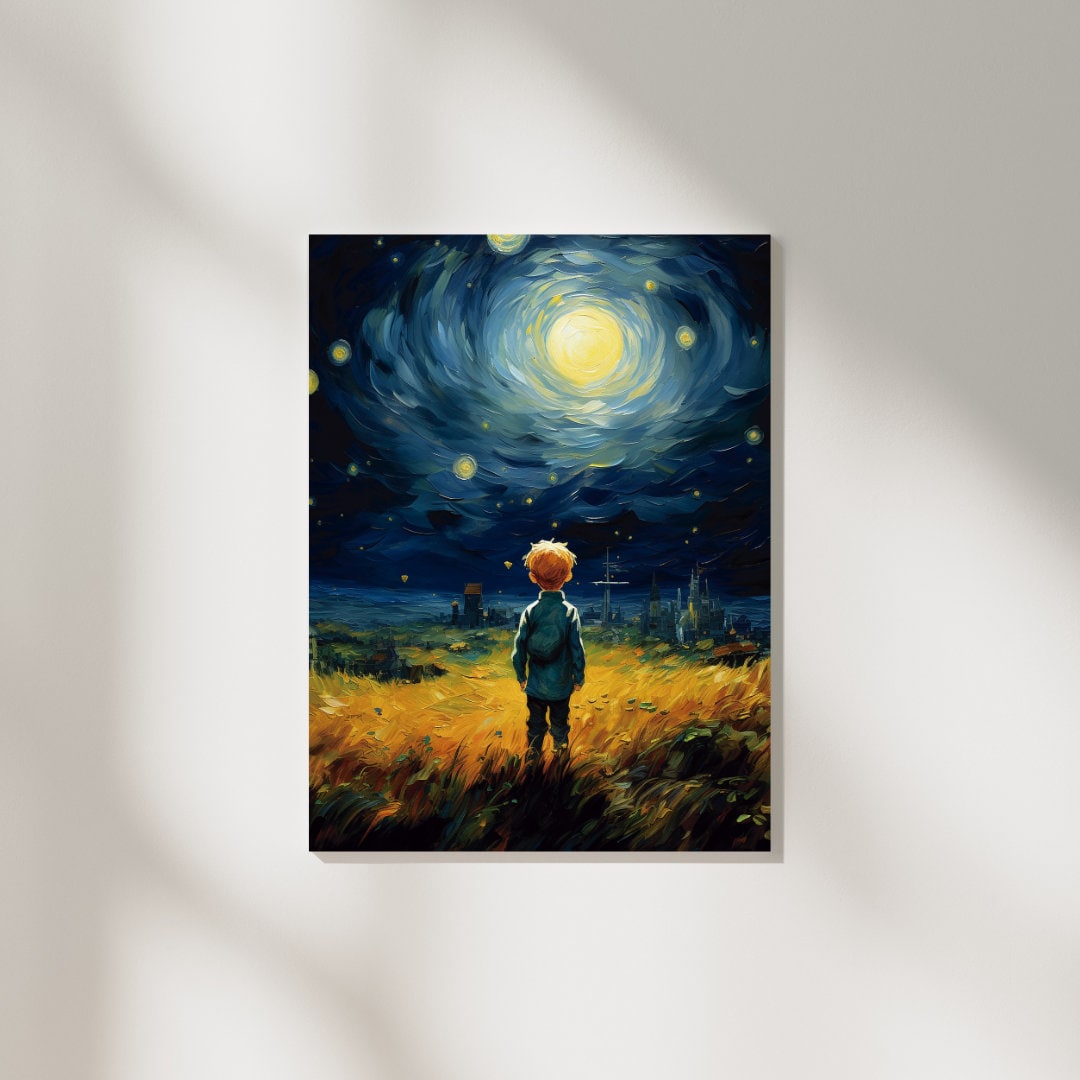 The Little Prince - Van Gogh Inspired - Moonlight Art Printable - High ...
