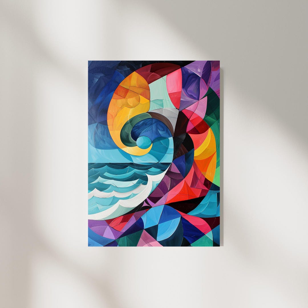 The Great Wave - Pablo Picasso Inspired - Printable Wall Art Download ...