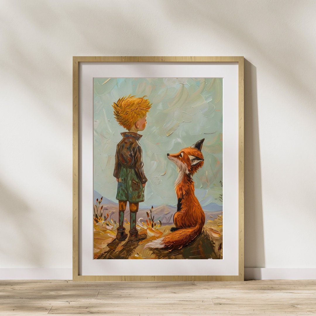 The Little Prince & the Fox - Van Gogh-inspired Animal Wall Art ...