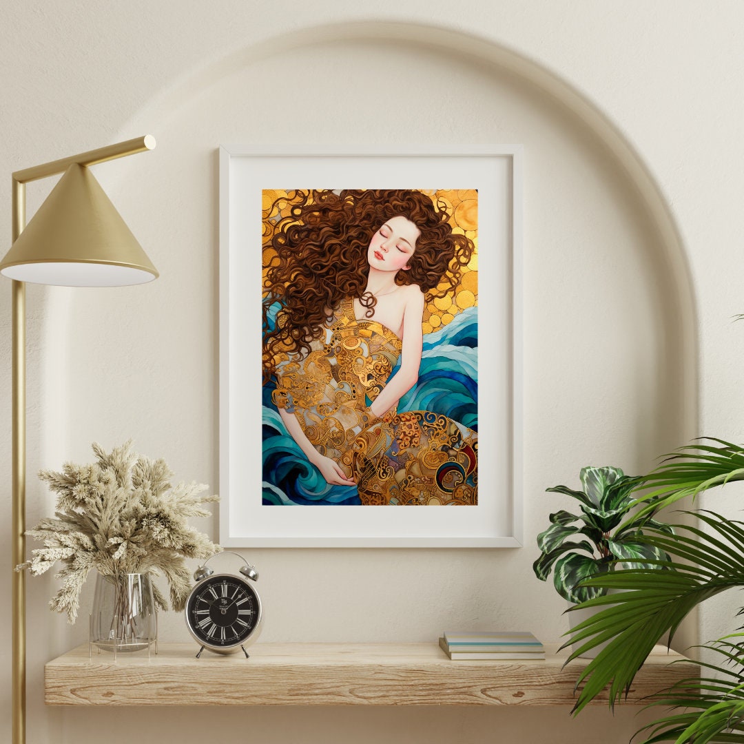Gustav Klimt Inspired the Birth of Venus Printable Wall Art Download ...