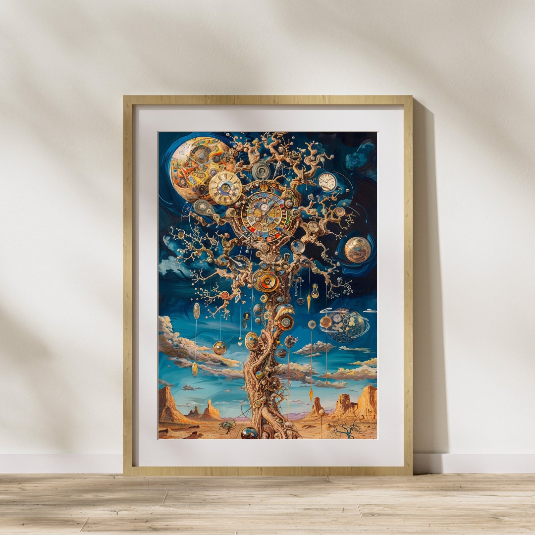 The Tree - Klimt & Dali Fusion - Printable Wall Art Download - High-res ...